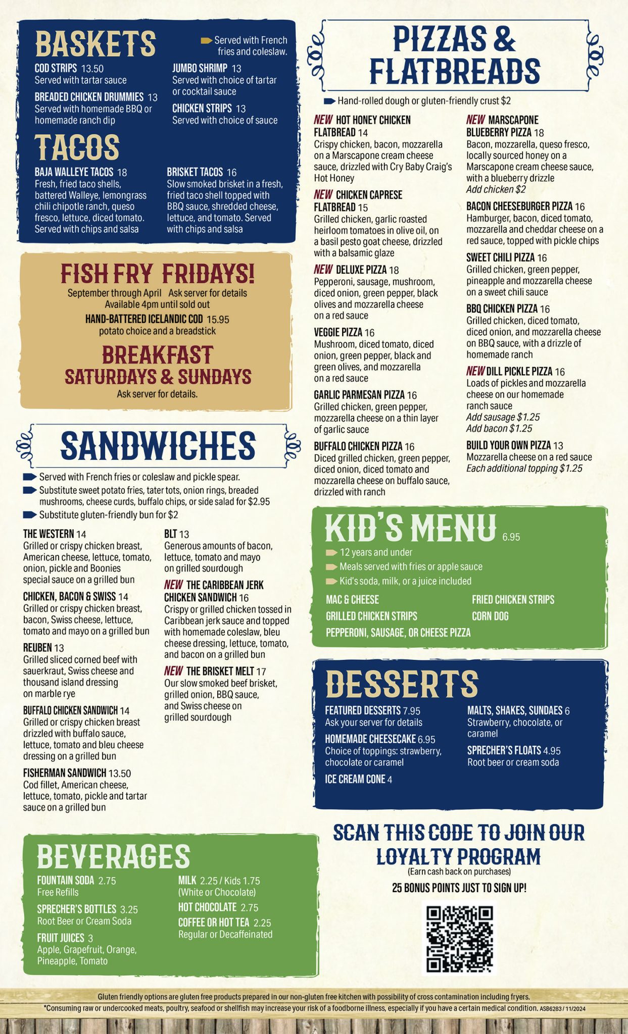 Menu - Boonies Bar And Grill